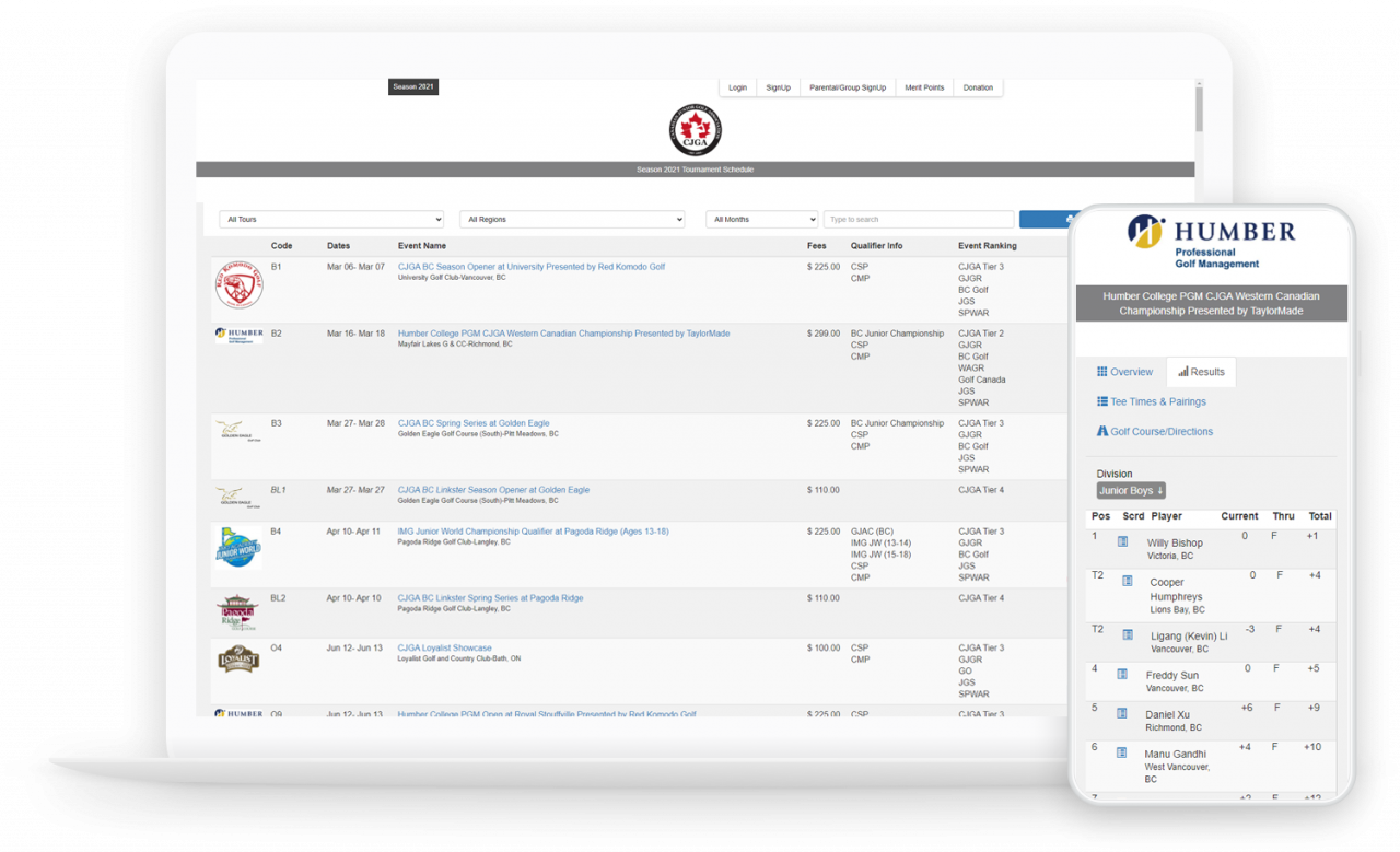 OnPar.golf Golf Tournament Software, Event Management Platform